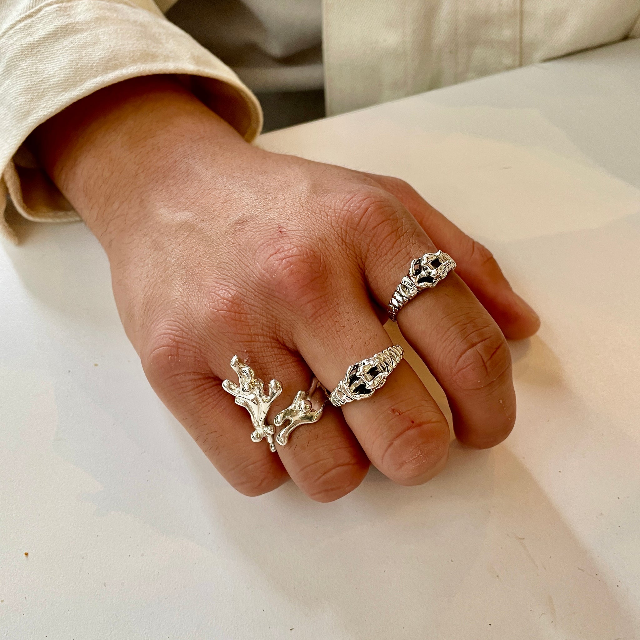 Boba Tea Splash & Bubbles Ring: Handmade - SUBLIMA Jewelry