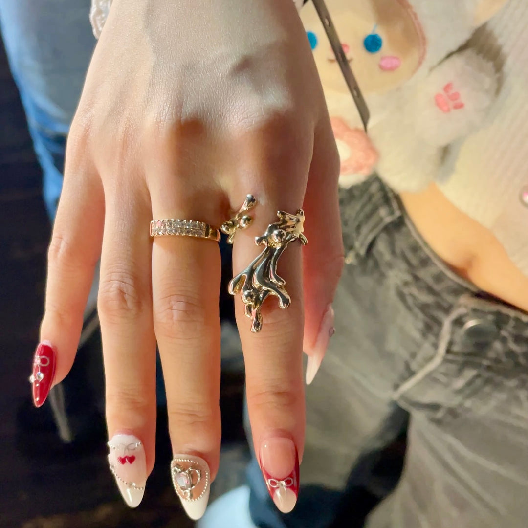 Boba Tea Splash & Bubbles Ring: Handmade - SUBLIMA Jewelry
